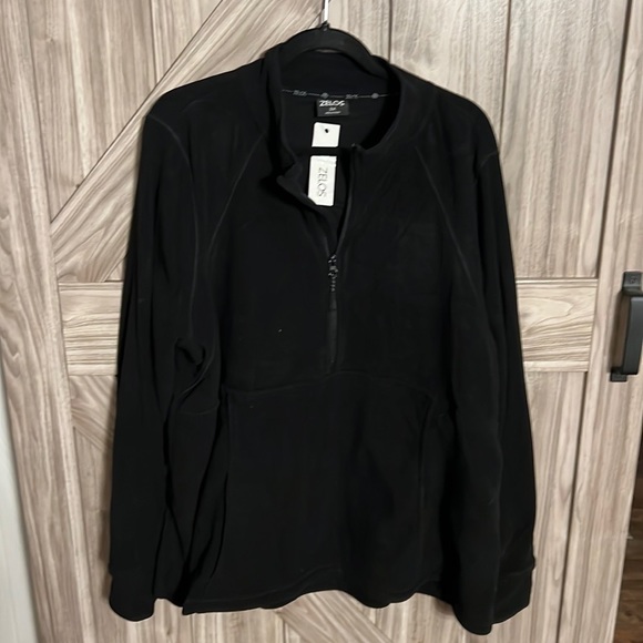 ZELOS | Jackets & Coats | Nwt Fleece Black Pullover By Zelos With Thumb ...